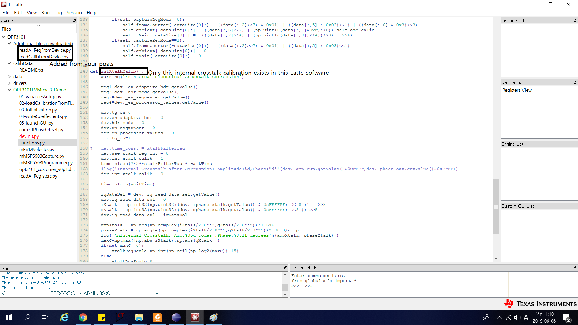 OPT3101EVM: OPT3101EVM : I purchased this, but distance range is not accurate. How can I store ...