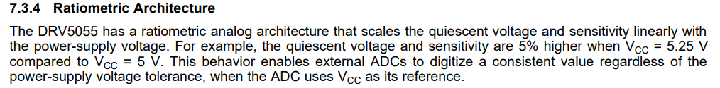 DRV5055: Quiescent voltage and sensitivity with different Vcc - Sensors forum - Sensors - TI E2E ...