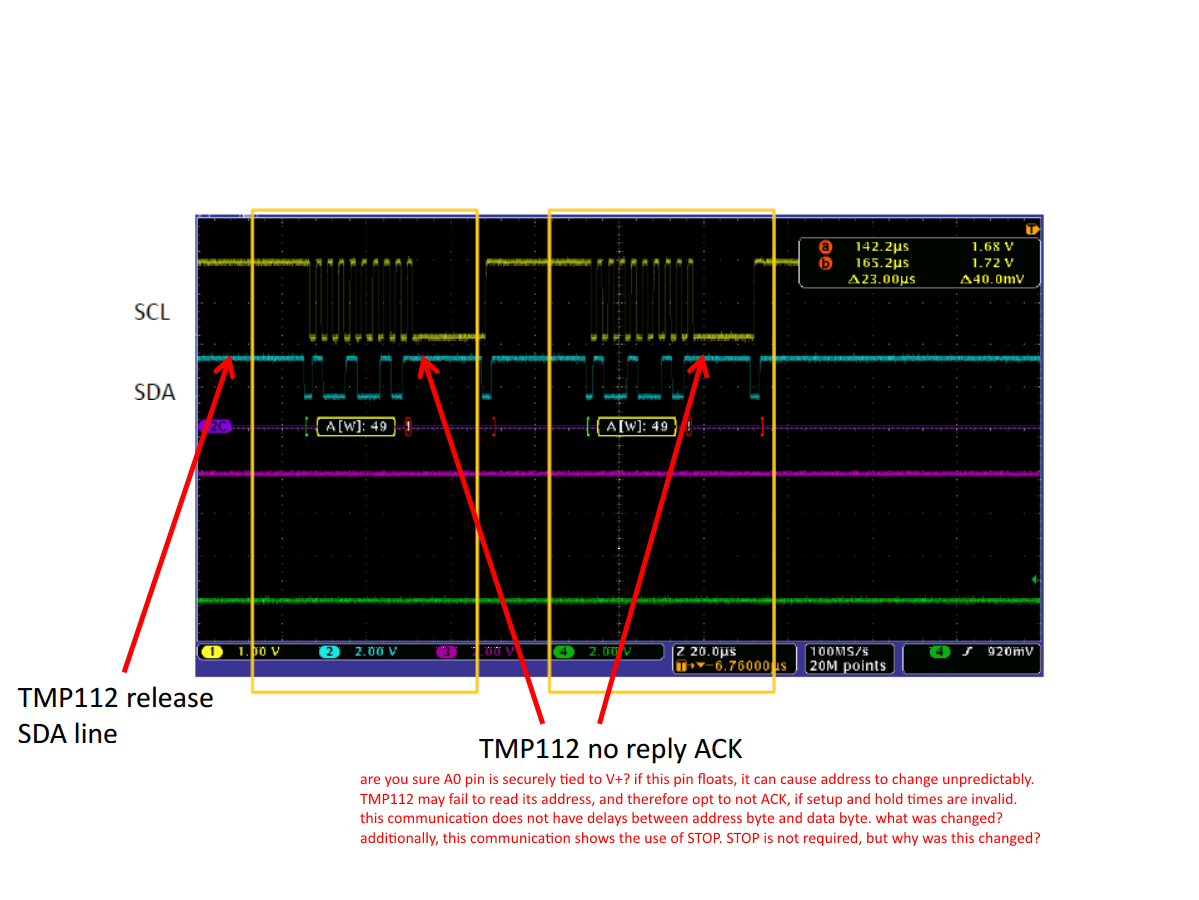 TMP112 get no ACK - Sensors forum - Sensors - TI E2E support forums