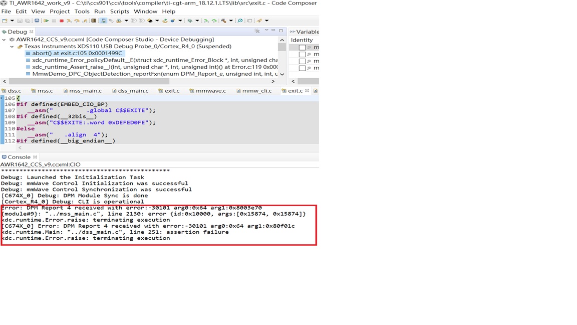 Awr1642boost The Parameters Of Mmwave Sensing Estimator To Configure File Cannot Run On Mmave