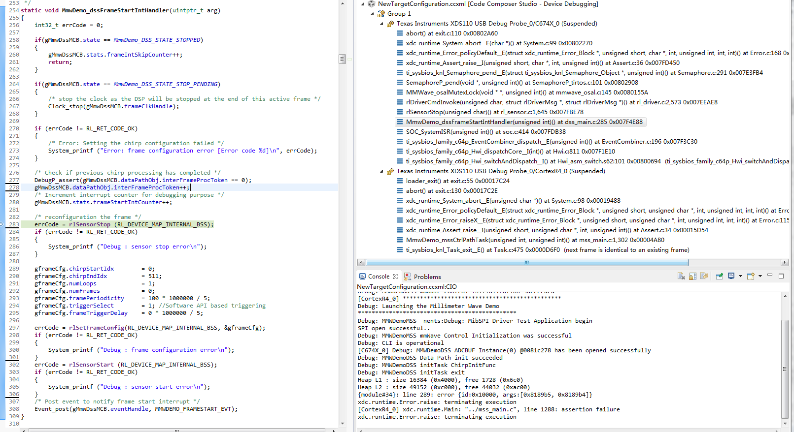 Awr1642 How To Reconfiguration The Register Framecfg In The Dss Side Sensors Forum