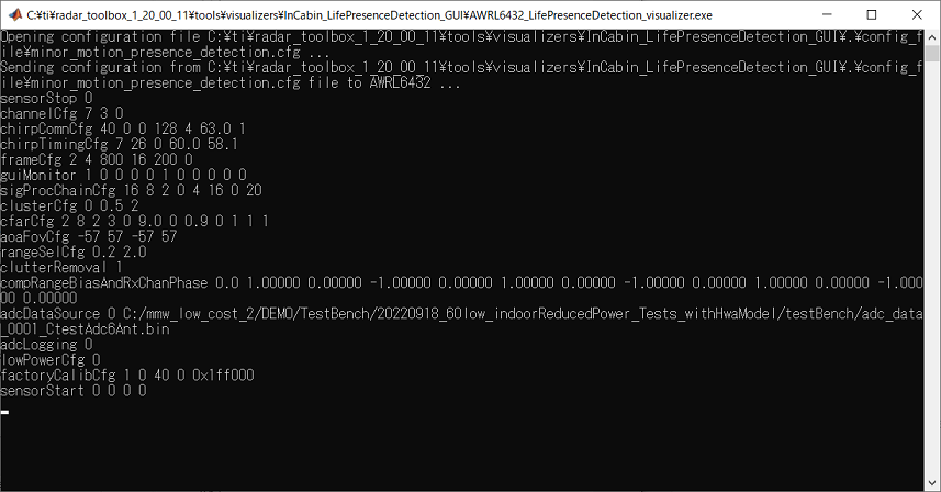 IWRL6432BOOST: Life Presence Detection Demo Issue - Sensors forum - Sensors - TI E2E support forums