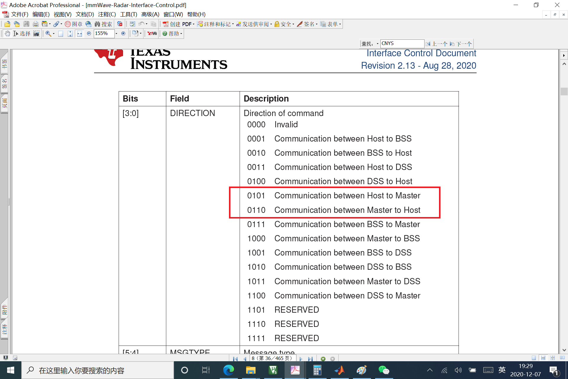 AWR2243: SPI interface: I use FPGA to configure awr2243 by SPI, direction of OPCODE should be ...