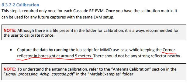 MMWCAS-DSP-EVM: MIMO Calibration with a corner reflector - Sensors forum - Sensors - TI E2E ...