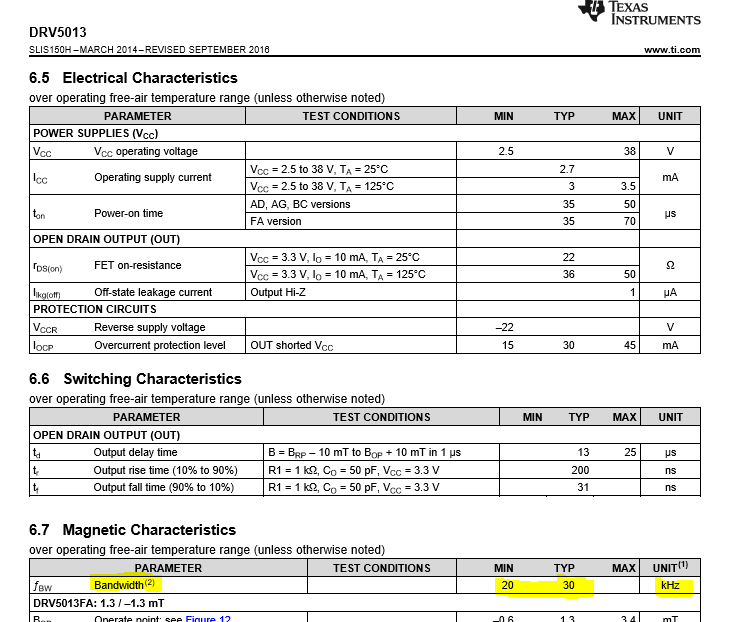 DRV5032: About using for BLDC and absolute maximum rating - Sensors forum - Sensors - TI E2E ...