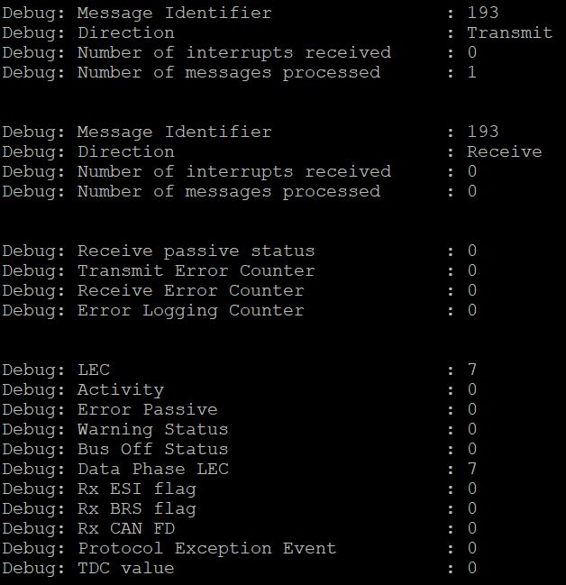 AWR1642: CAN data transmit error via MCAN using CANFD_MCANFrameType_CLASSIC - Sensors forum ...