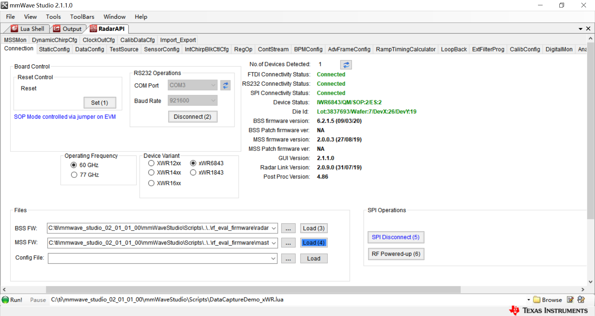 IWR6843ISK: Sensors forum - Sensors forum - Sensors - TI E2E support forums