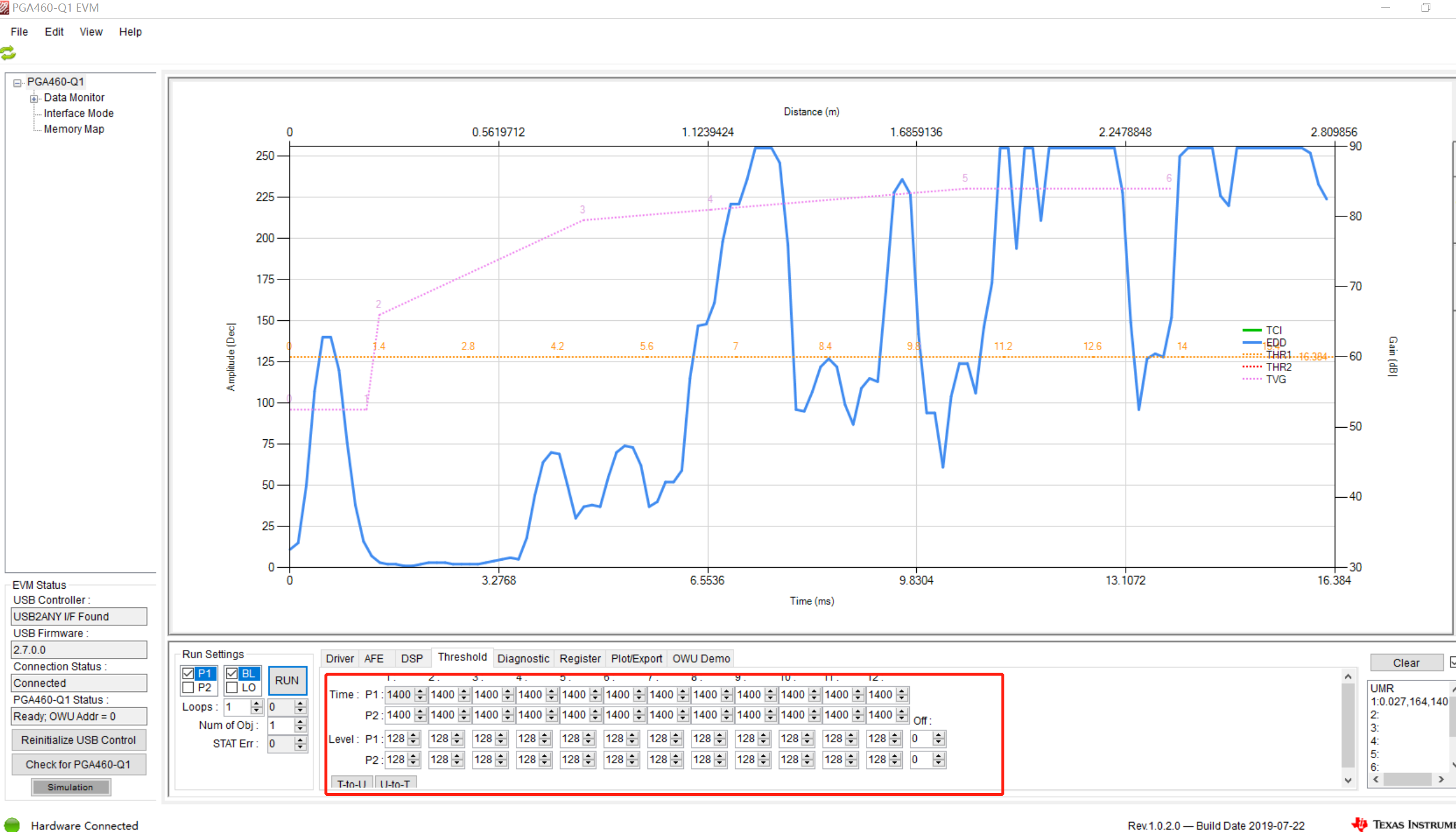 Pga460 Capture Analog Echo Data Form Pga460 Sensors Forum Sensors Ti E2e Support Forums