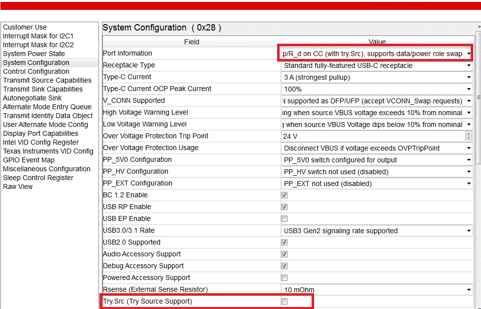 TPS65982 Try.src setting - Interface forum - Interface - TI E2E support forums