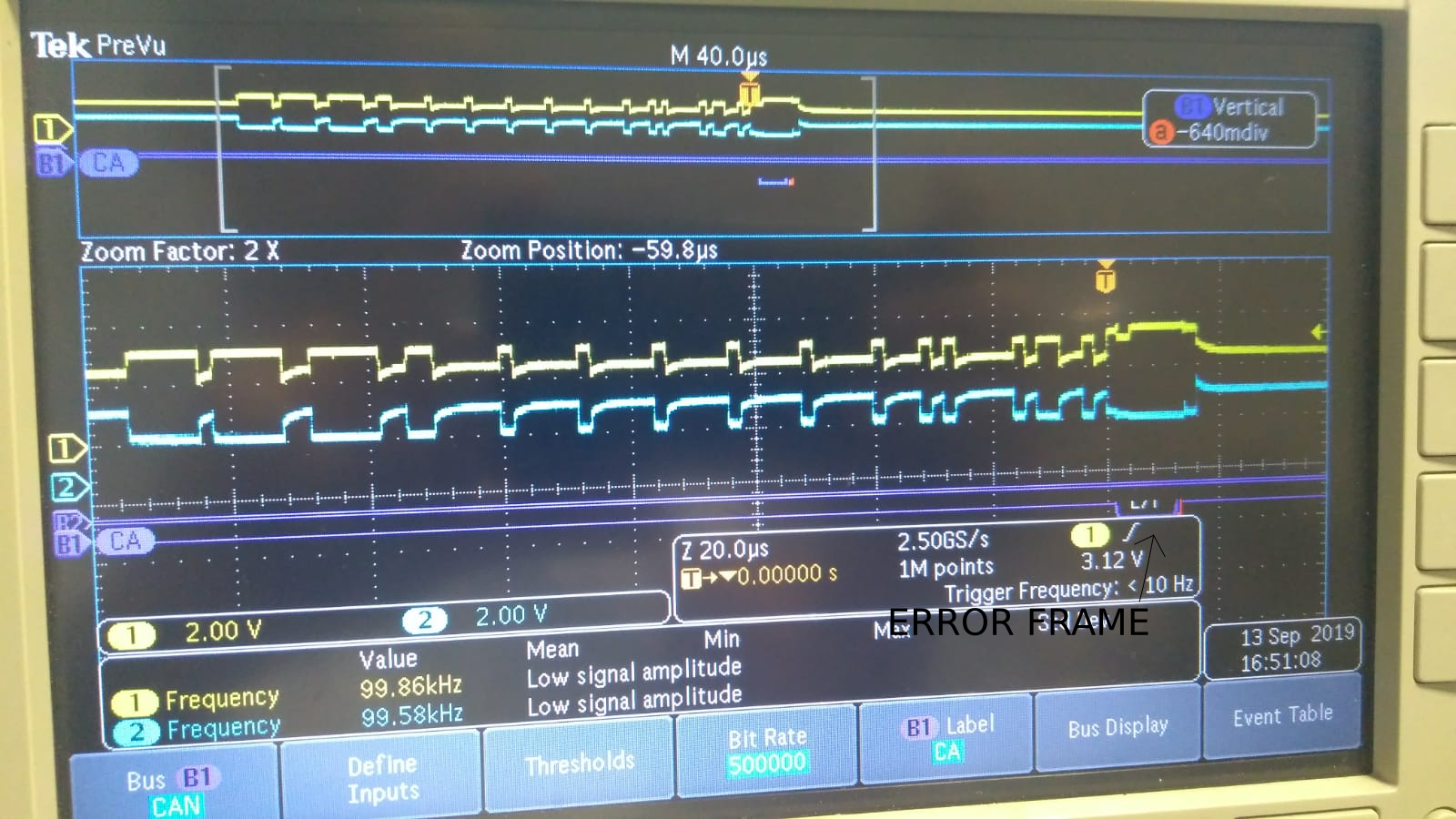 SN65HVD251: SN65HVD251 IC CAN Bus message ID corruption and stop working - Interface forum ...