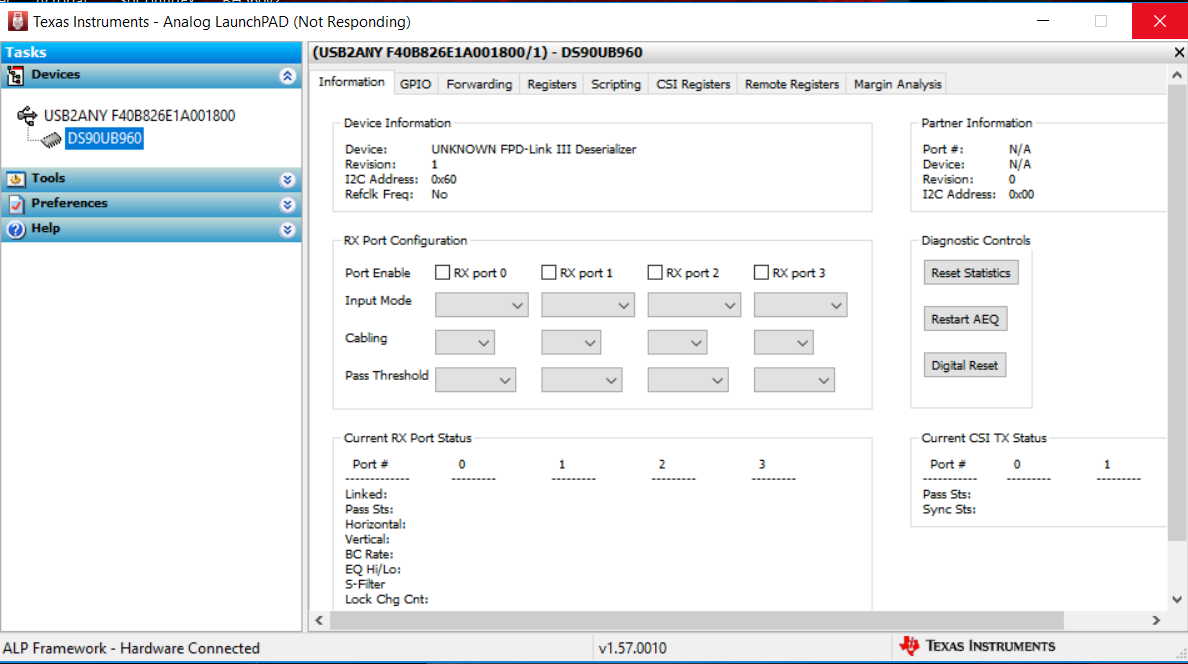 DS90UB960-Q1: Reading Register Values through ALP tool - Interface ...