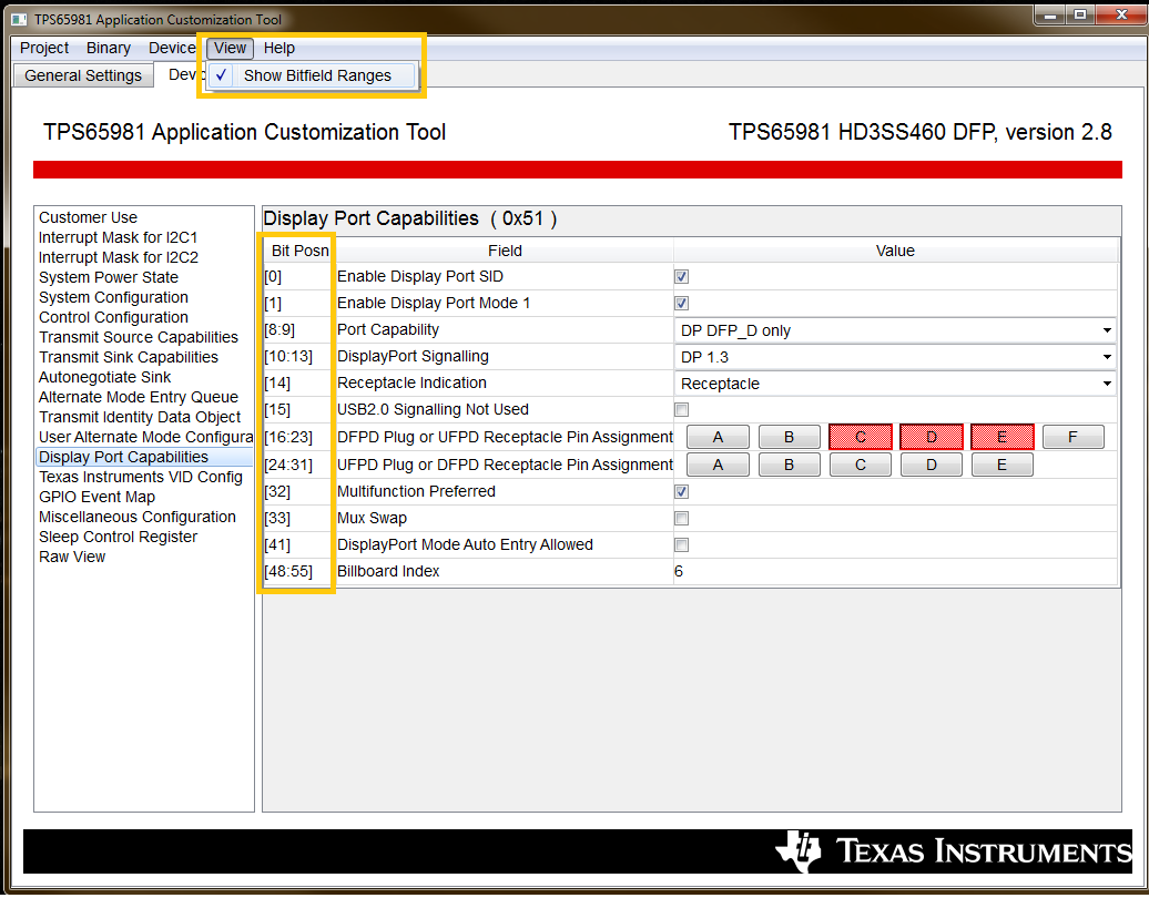 [TPS65982] configuration setting for DisplayPort - Interface forum - Interface - TI E2E support ...