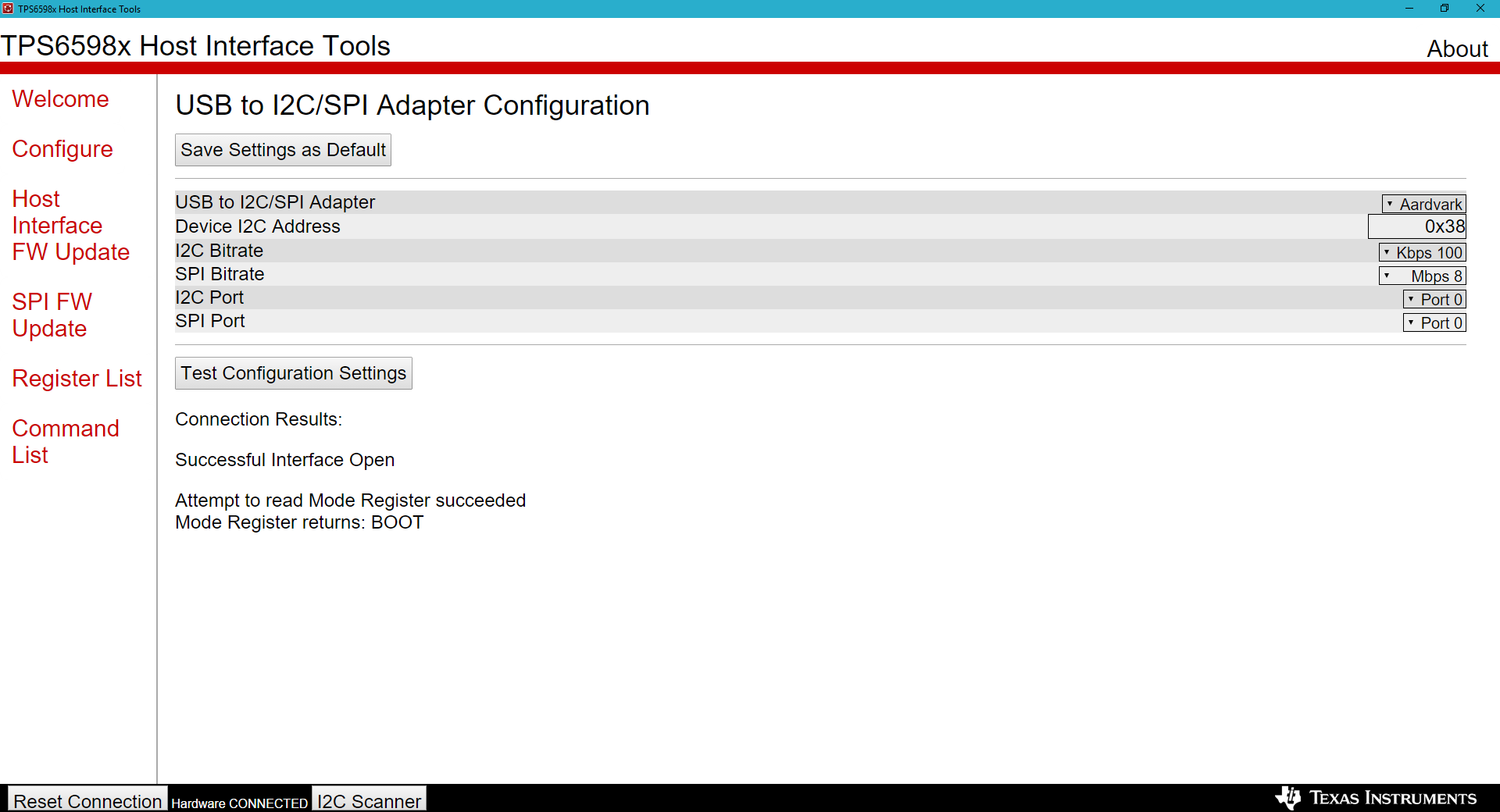 TPS65982: Programming the SPI Flash from aadrdvark programmer - Interface forum - Interface - TI ...