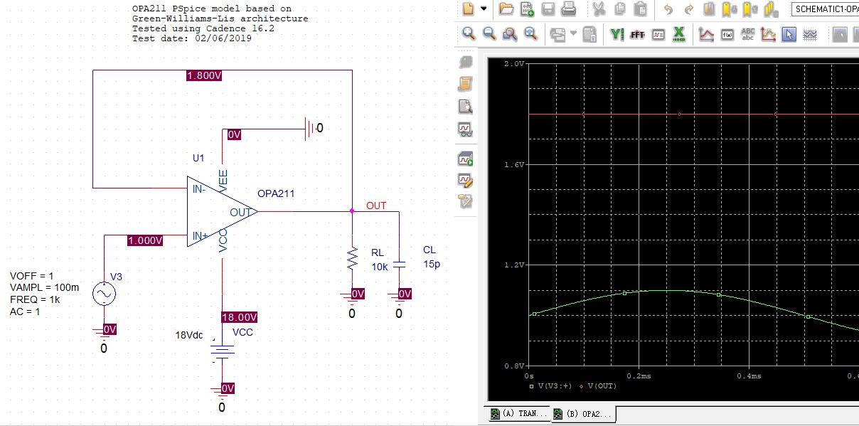 TINA/Spice/OPA211: not work well when single supplied - Amplifiers forum - Amplifiers - TI E2E ...