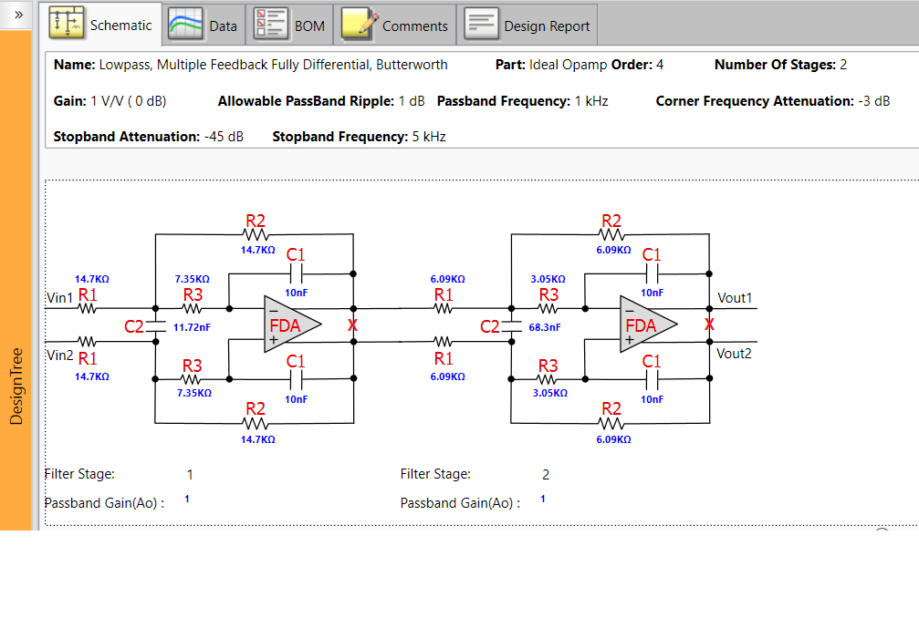FILTERPRO: Ask for recommendation on differential band-pass filter ...