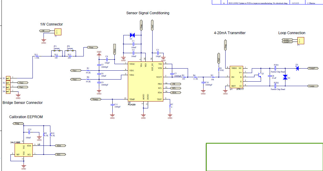PGA309 w/ XTR117 reference design current draw appears to be time ...