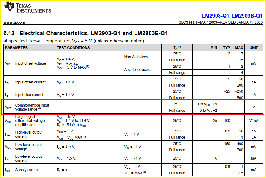 LM2903-Q1: comparator threshold level question - Amplifiers forum - Amplifiers - TI E2E support ...