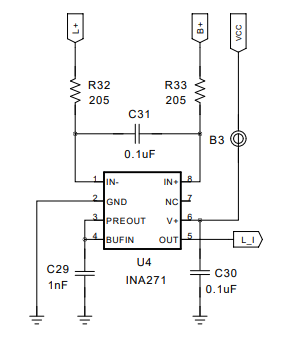 INA271: Adding Input Low Pass Filter by adding capacitor between IN+ ...