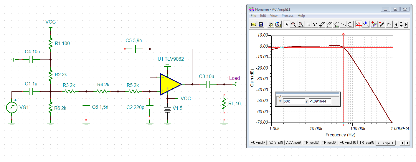 TLV9062: TLV9062S active LPF - Amplifiers forum - Amplifiers - TI E2E ...