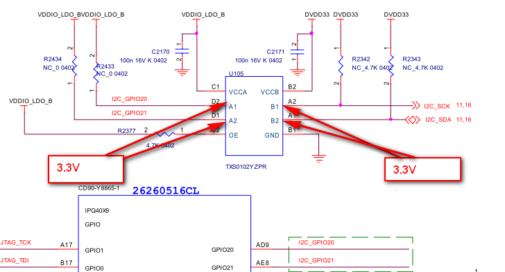 TXS0102: TXS0102YZPR Voltage Level - Logic forum - Logic - TI E2E support forums