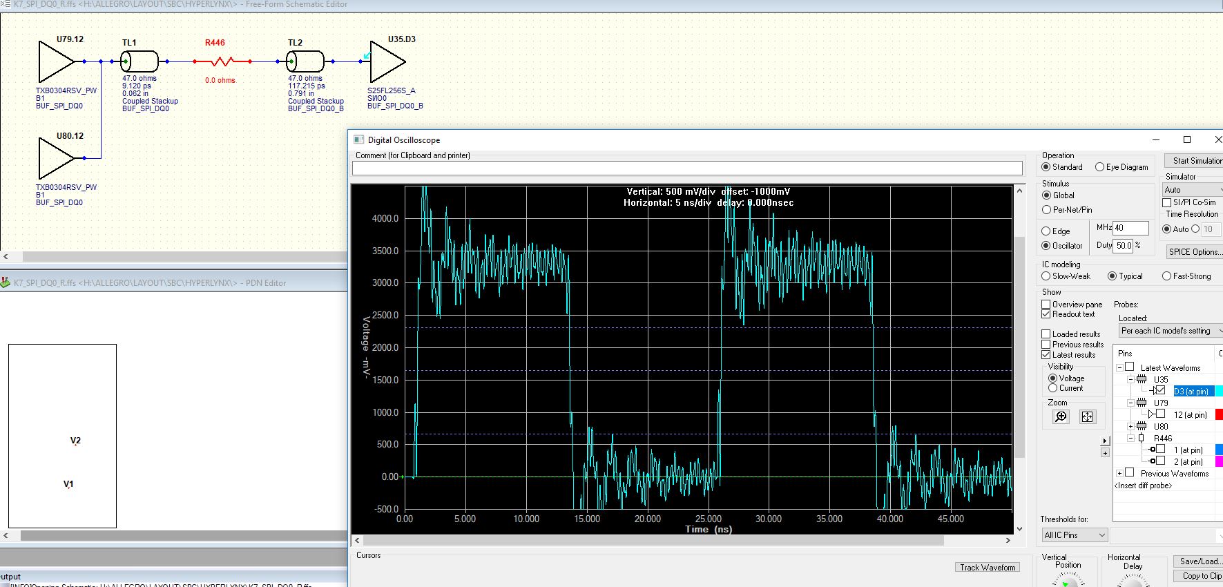 TXB0304: (Variant TXBN0304) falling edge voltage peaks - Logic forum ...