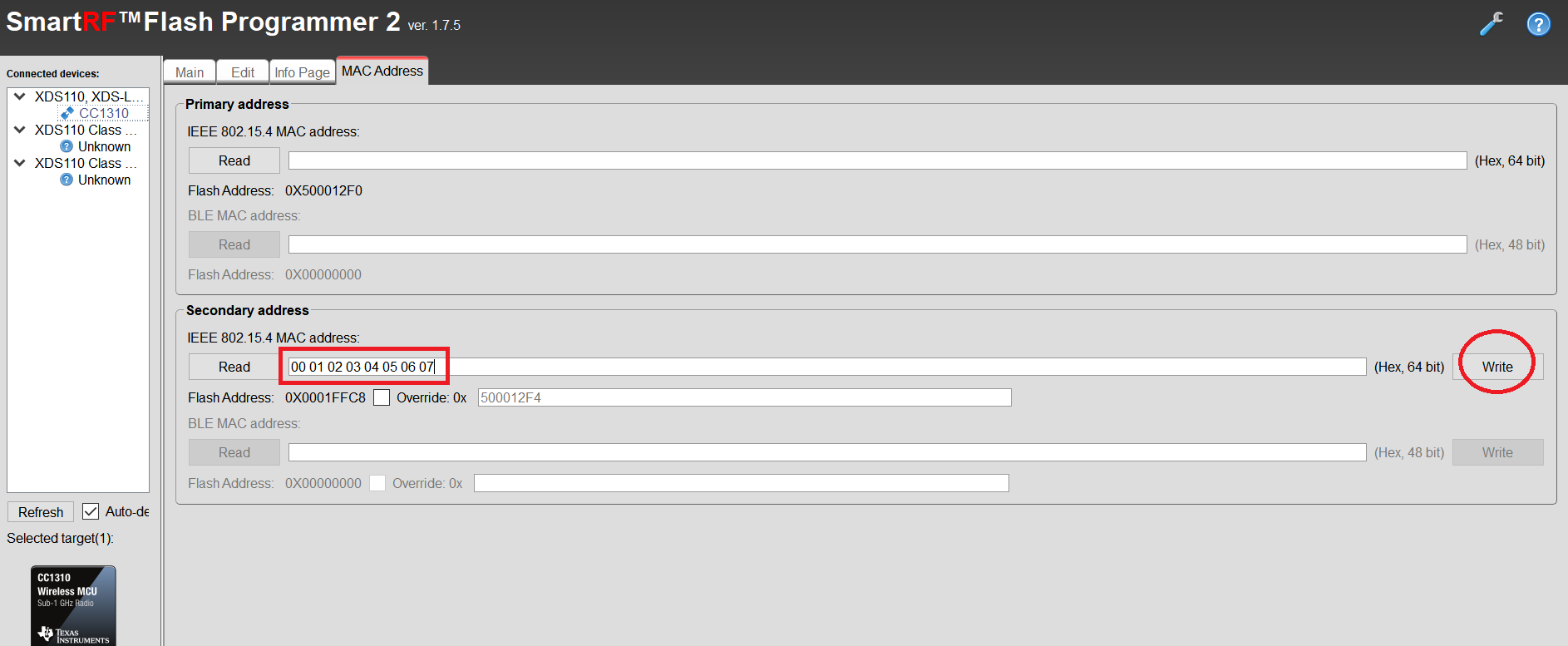 Launchxl Cc1310 Flash Programmer2 And Mac Address Problems Sub 1 Ghz Forum Sub 1 Ghz Ti