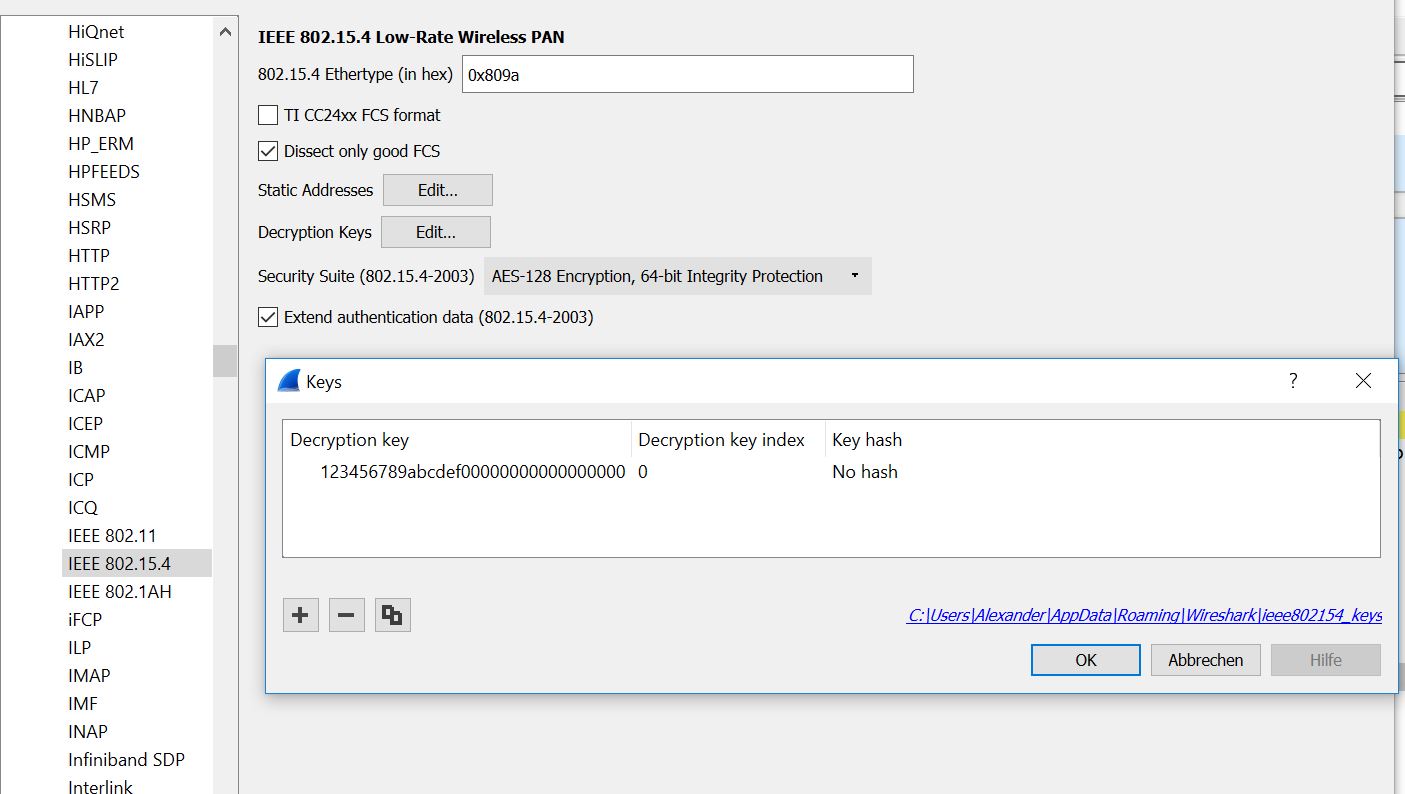 Ccslaunchxl Cc1310 How To Decrypt 802154ge Packet With Wireshark Sub 1 Ghz Forum Sub 1