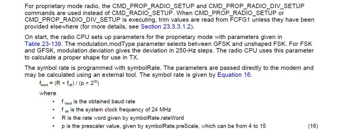RTOS/LAUNCHXL-CC1310: how prescale and rate influence the symbol rate? - Sub-1 GHz forum - Sub-1 ...