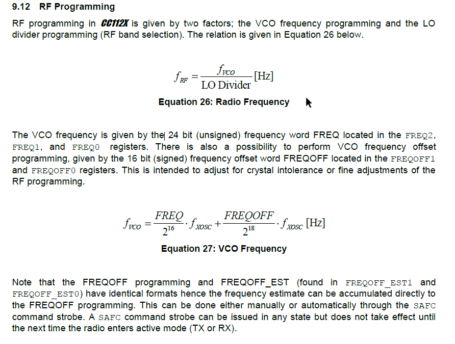 CC1121: Manual Frequency Calibration of FREQOFF Register - Sub-1 GHz ...