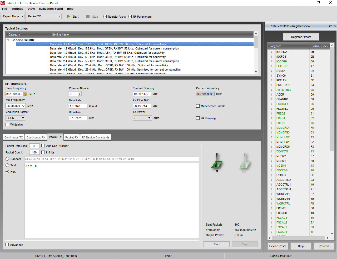Cc1101 Send Data From Transmitter With Crc Disabled To Receiver With Crc Enabled Sub 1 Ghz