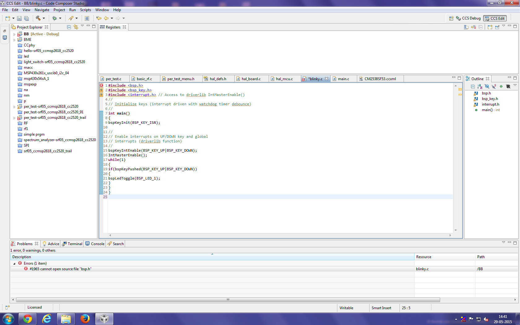CC2538+SmartRF06 EB ..... Program to glow LED's using Switch Control in Code Composer Studio(CCS ...