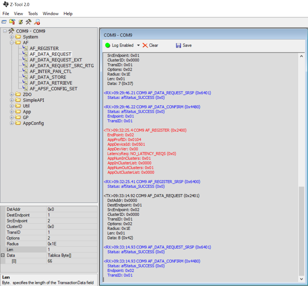 Cc2531 Invalid Profile Id 0xffff In Outgoing Message Zigbee And Thread Forum Zigbee And Thread