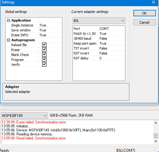 MSP430F149: Synchronization error. - MSP low-power microcontroller forum - MSP low-power ...