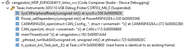 MSP432E401Y: Continued: CAN controller module sometimes unavailable at system startup - MSP low ...