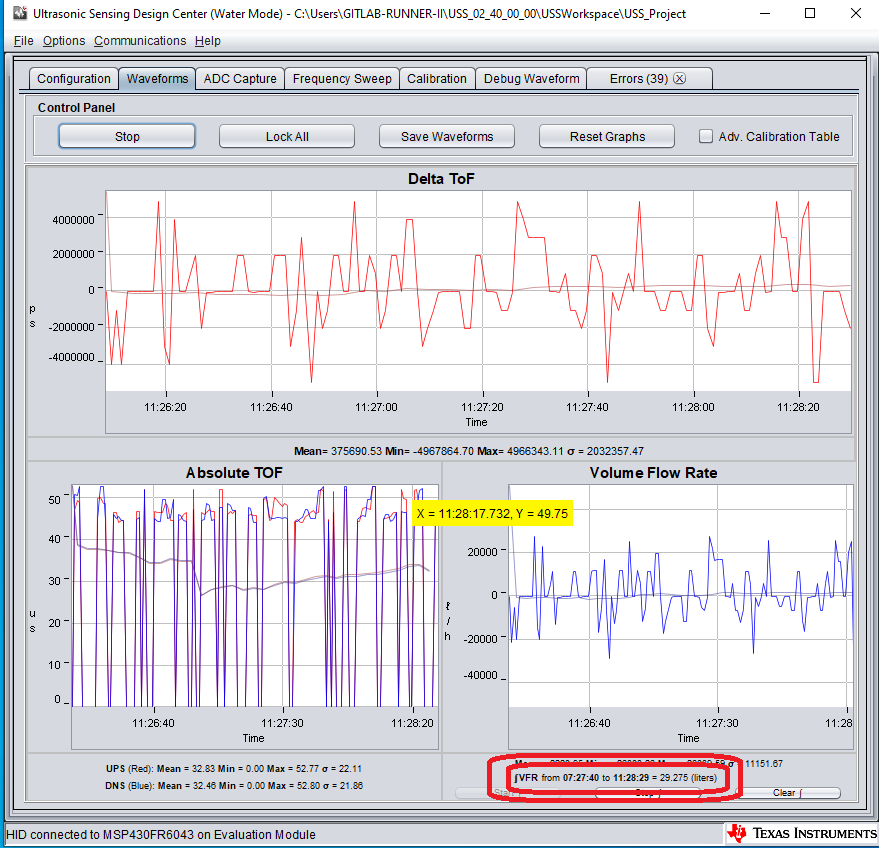 CCS/MSP430FR6043: wrong values for volume over time - MSP low-power microcontroller forum - MSP ...