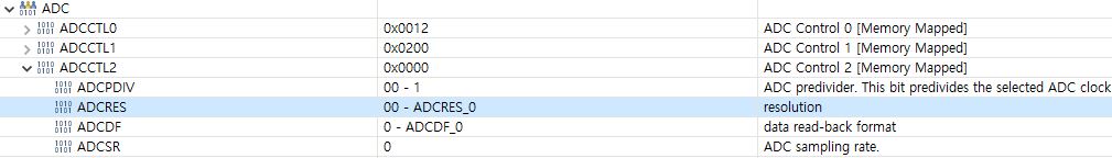 CCS/MSP430FR2311: 12bit ADC resolution setting is not changed. - MSP low-power microcontroller ...
