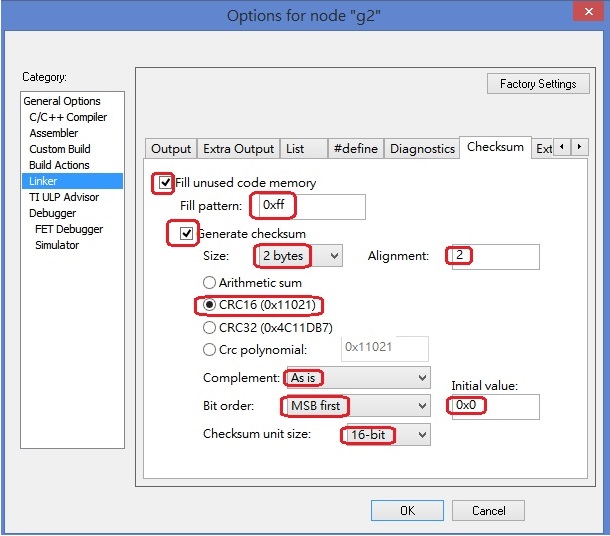 How To Generate The Xlink Linker Checksum For Msp430f2272 Msp Low Power Microcontroller Forum