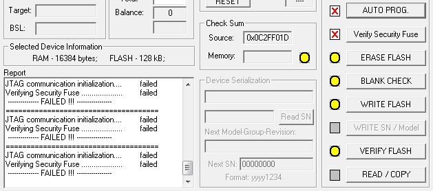 Msp430f6 Programming Issue Security Fuse Verification Failed Msp
