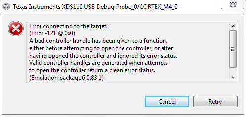 Error connecting to the target - MSP low-power microcontroller forum - MSP low-power ...