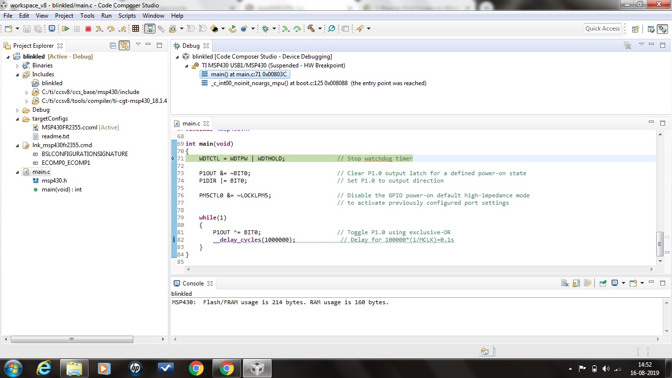 CCS/MSP430FR2355: Newbie on Texas Instruments micro-controller family - MSP low-power ...