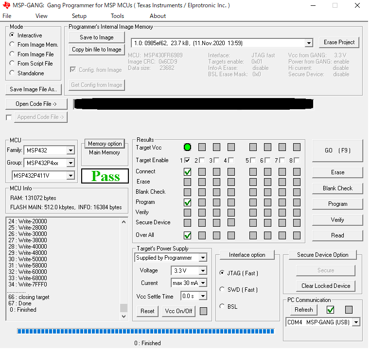 MSP-GANG: MSP-GANG / MSP432P4 programming issue - MSP low-power ...