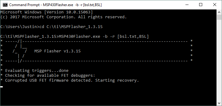 MSP-EXP430F5529LP: LP Firmware Recovery, need help - MSP low-power microcontroller forum - MSP ...