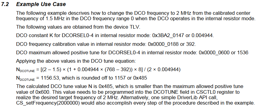 Setting Dcoclk To 1048576 On Msp432 Msp Low Power Microcontroller