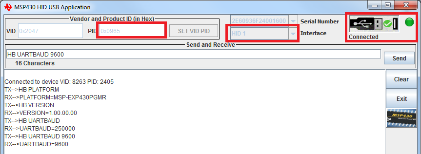 MSP430FR2633: CapTIVate - How to change the uart baud rate of HID Bridge board ? - MSP low-power ...