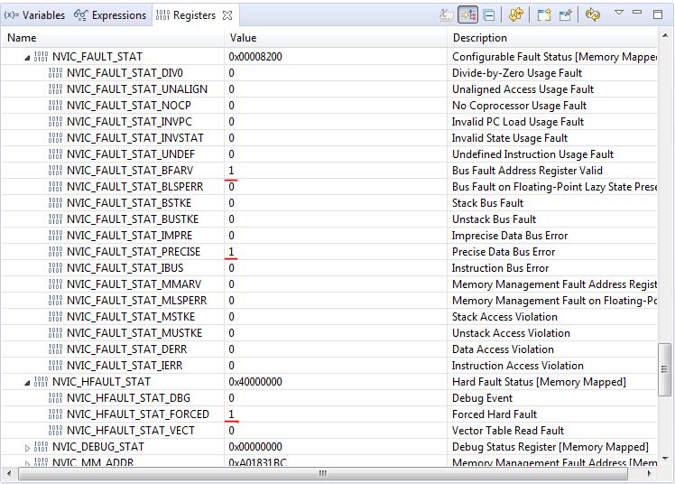 Msp432e401y How To Find Out Why Program Goes To Hard Fault Msp Low Power Microcontroller