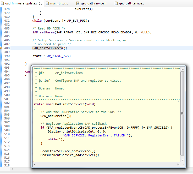 Msp432p4011 Oad Service Registration Msp Low Power Microcontroller Forum Msp Low Power