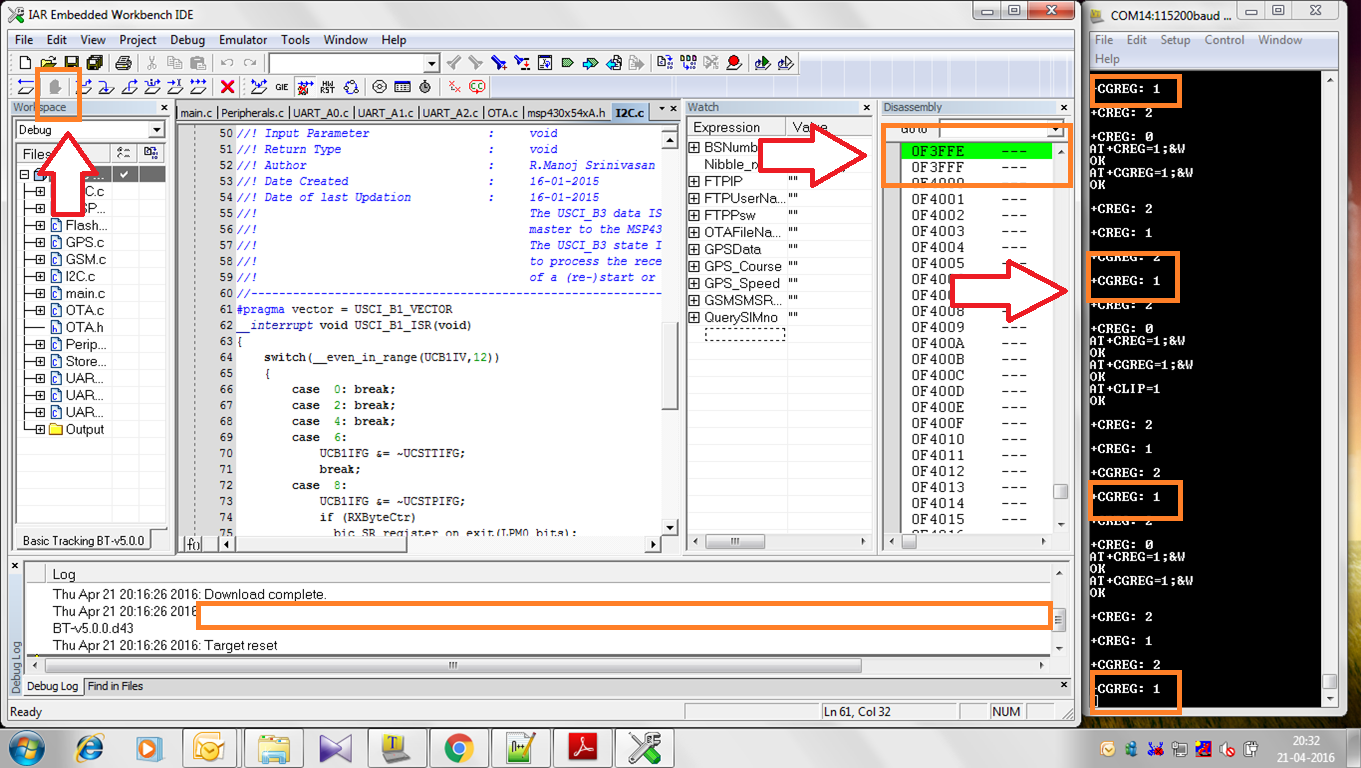 MSP430F5419A PC GETTING LOST - MSP low-power microcontroller forum - MSP low-power ...