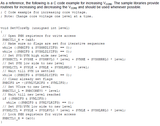 MSP430F5438A: PMM and VCORE Stability Issues - MSP low-power microcontroller forum - MSP low ...