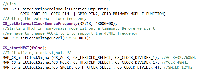 MSP432P411V: setting the desired clock frequency for SPI clock - MSP low-power microcontroller ...