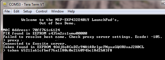 MSP432E401Y: Out-of_box demo: Could a 40-char Exosite 'token' fit into a uint32? - MSP low-power ...